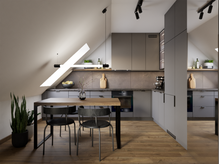 Projekt mieszkania w stylu industrialnym w Krakowie - GUUST